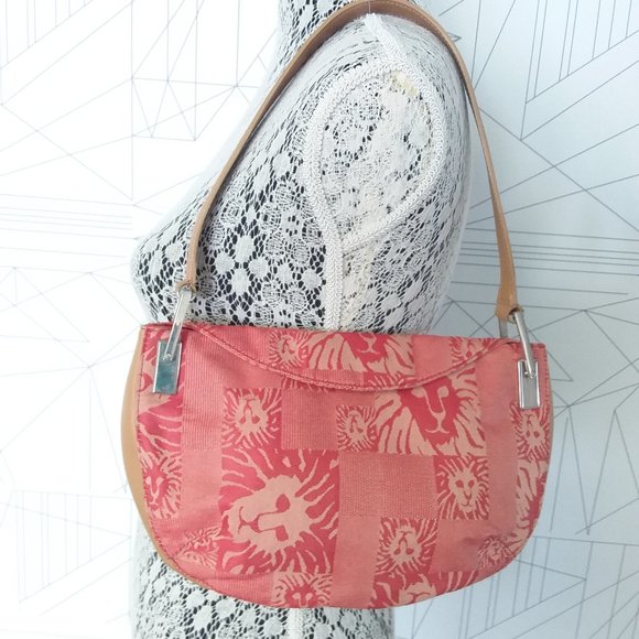Anne Klein | Bags | Ak Anne Klein Red Handbag With Lion Logo | Poshmark